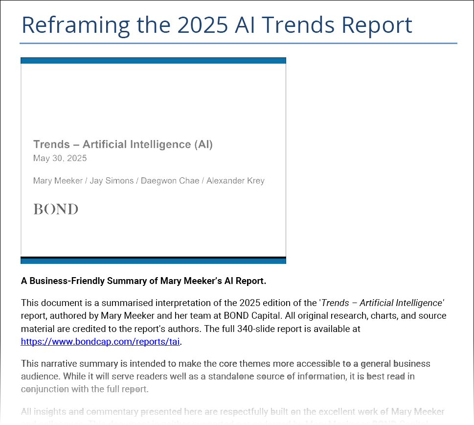Reframing the 2025 AI Trends Report for Business Leaders